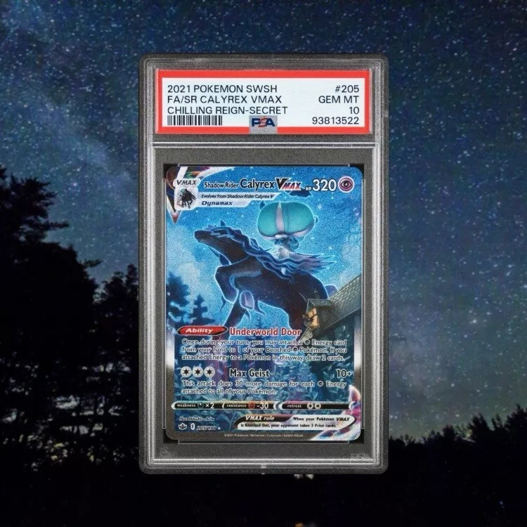 Thẻ Grading Cases Shadow Rider Calyrex VMAX PSA 10 English Pokemon 205 ...