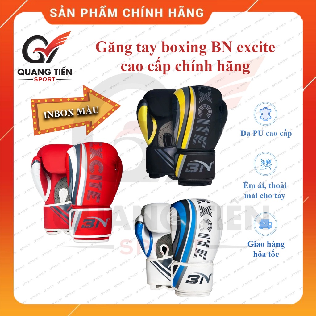 Găng tay boxing BN chính hãng đủ màu đủ size | Shopee Việt Nam
