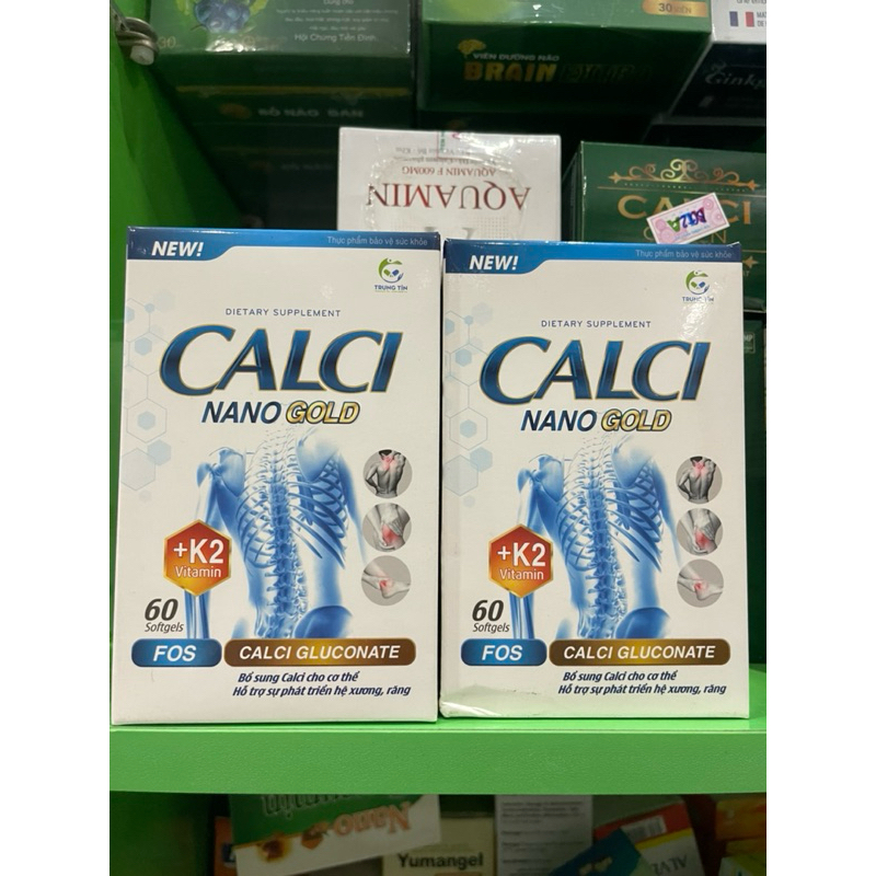 CALCI NANO GOLD- lọ 60 viên-giúp bổ sung calci cho cơ thể | Shopee Việt Nam