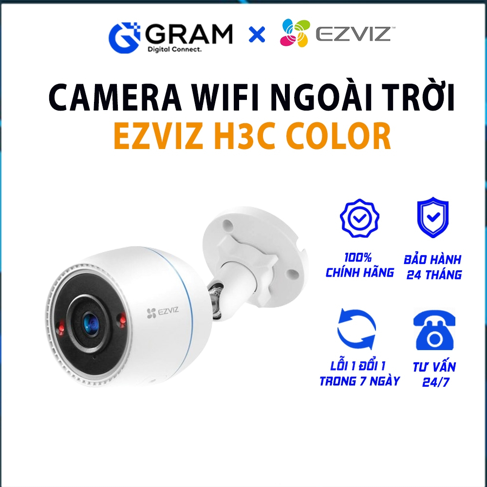 Camera WIFI Ngoài Trời EZVIZ H3C Color 1080P Có màu ban đêm, Bảo Hành ...