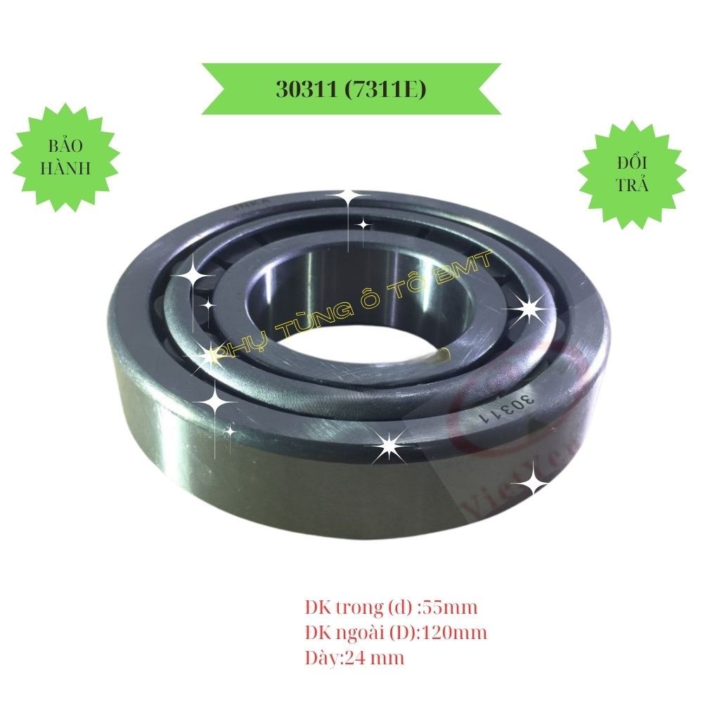 Vòng bi (bạc đạn) bánh trước xe Chenglong , mã sô 30311 (7311E), kích ...