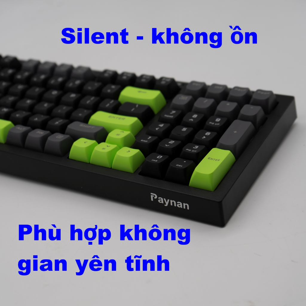 Bàn phím văn phòng Paynan P3 Poker Green chống ồn kết nối cáp 98 phím ...