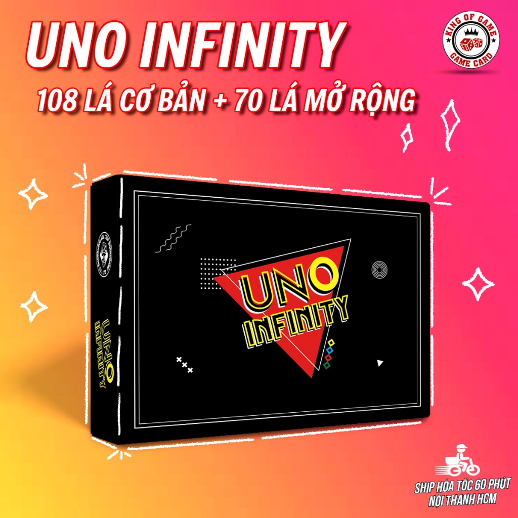 Bộ UNO INFINITY Full Cơ Bản + Mở Rộng phiên bản hộp đen cao cấp thiết ...