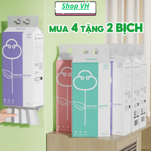 Giấy vệ sinh rút Top Gia 3 màu 1280 tờ treo tường tiện lợi, siêu dai và mềm mịn | Shopee Việt Nam
