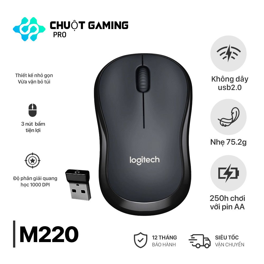 Chuột Không Dây Logitech M220 Silent - Chuột Máy Tính Không Dây , Giảm ...