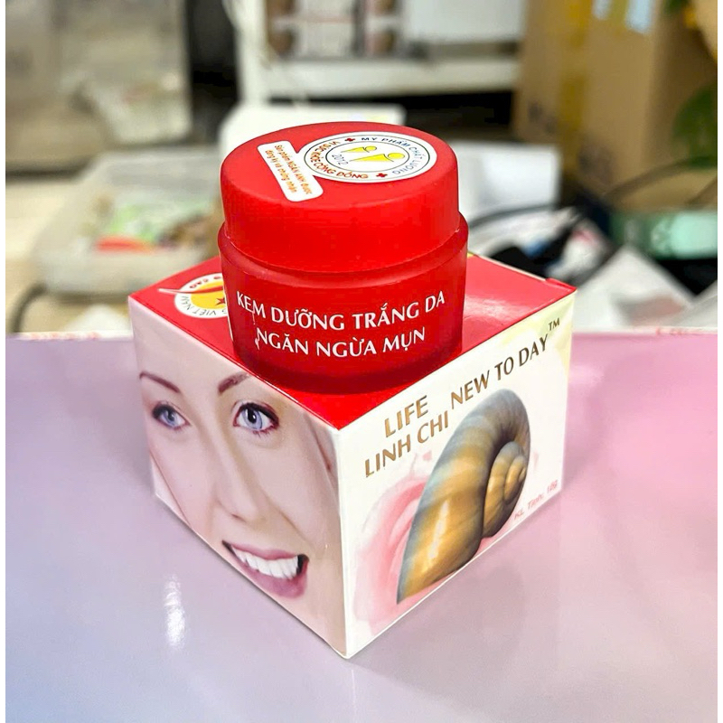 KEM ỐC SÊN LIFE LINH CHI DƯỠNG TRẮNG DA NGĂN NGỪA MỤN NGÂN ANH 18G ...