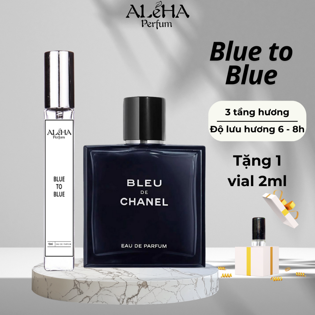 Nước hoa nam Aleha phong cách lịch lãm Blue To Blue mạnh mẽ, nam tính ...