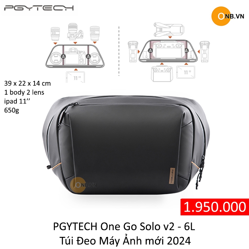 PGYTECH One Go Solo v2 - 6L Túi Đeo Máy Ảnh mới 2025 | Shopee Việt Nam
