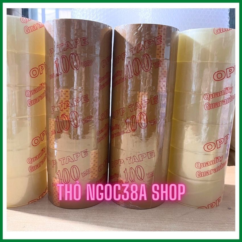 1 Cuộn Băng Keo Trong/ Đục Dùng Để Đóng Gói Hàng Hóa Loại 100 YARD | Shopee Việt Nam