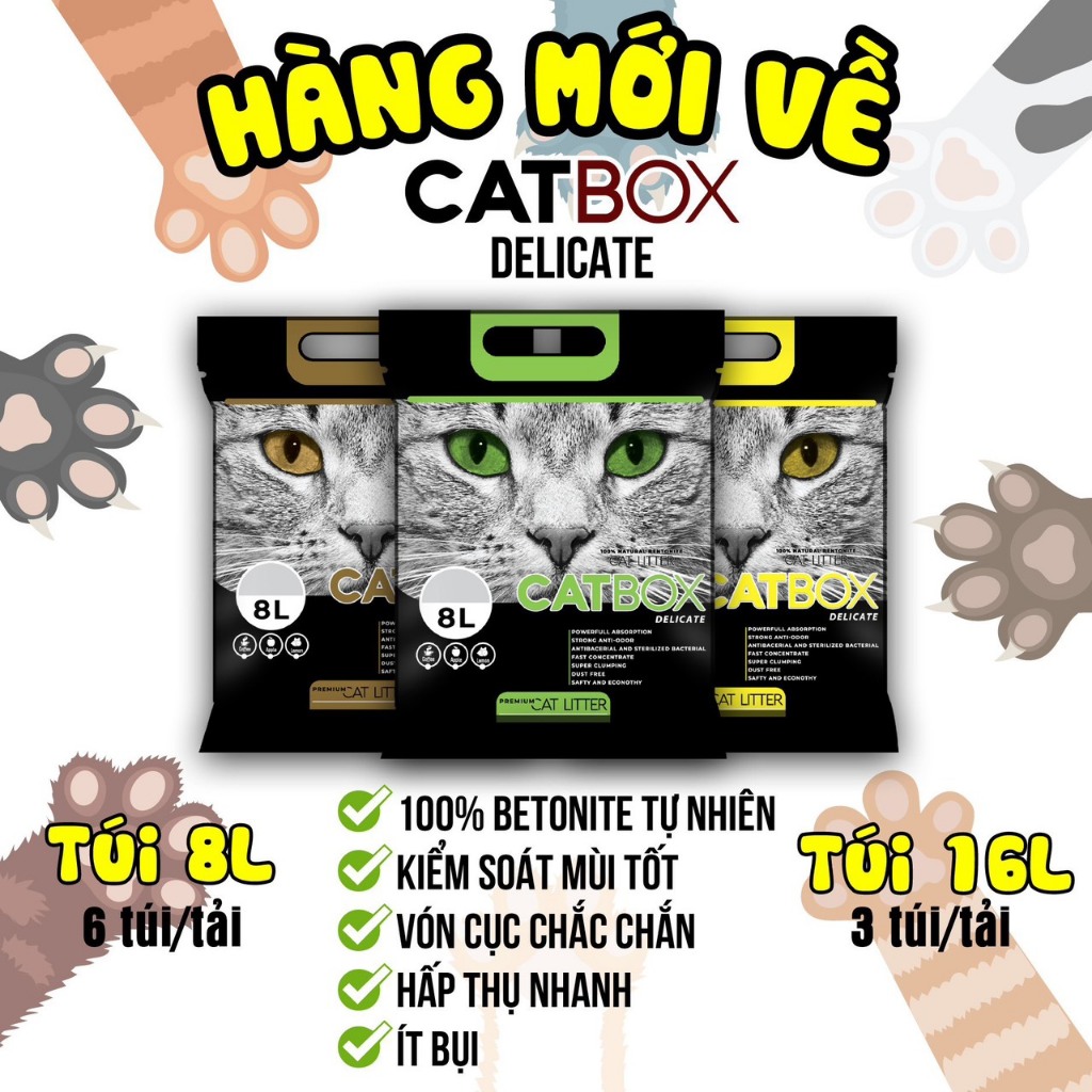 [Tải 24kg] Cát Box Delicate - Cát vệ sinh cho mèo - CatBox siêu tiết ...