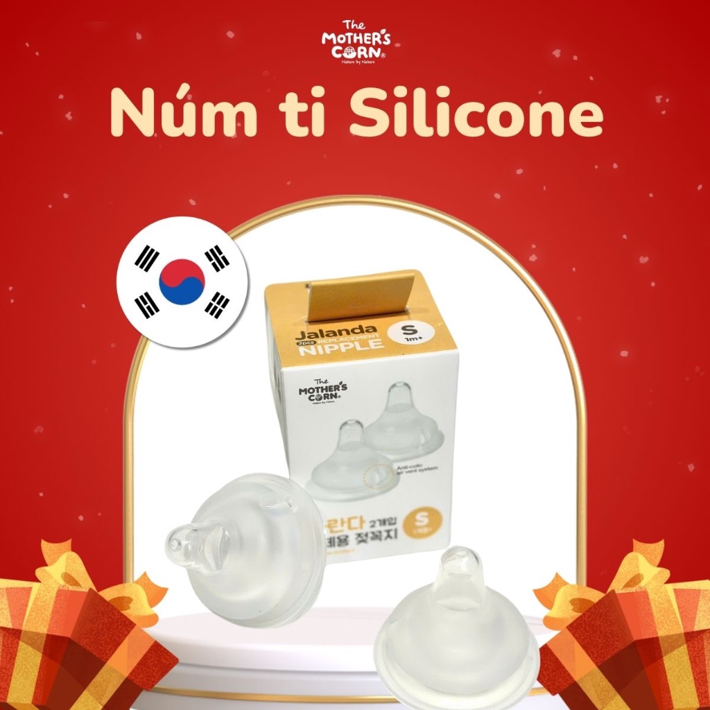 Bộ 2 núm bình Mother's Corn Jalanda Hàn Quốc ( nhập khẩu chính hãng có ...