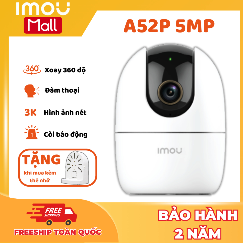 Camera IMOU Trong Nhà A52P 3K A42P A32EP C22EP A23P Xoay 360, Đàm thoại, Còi báo động, chính ...