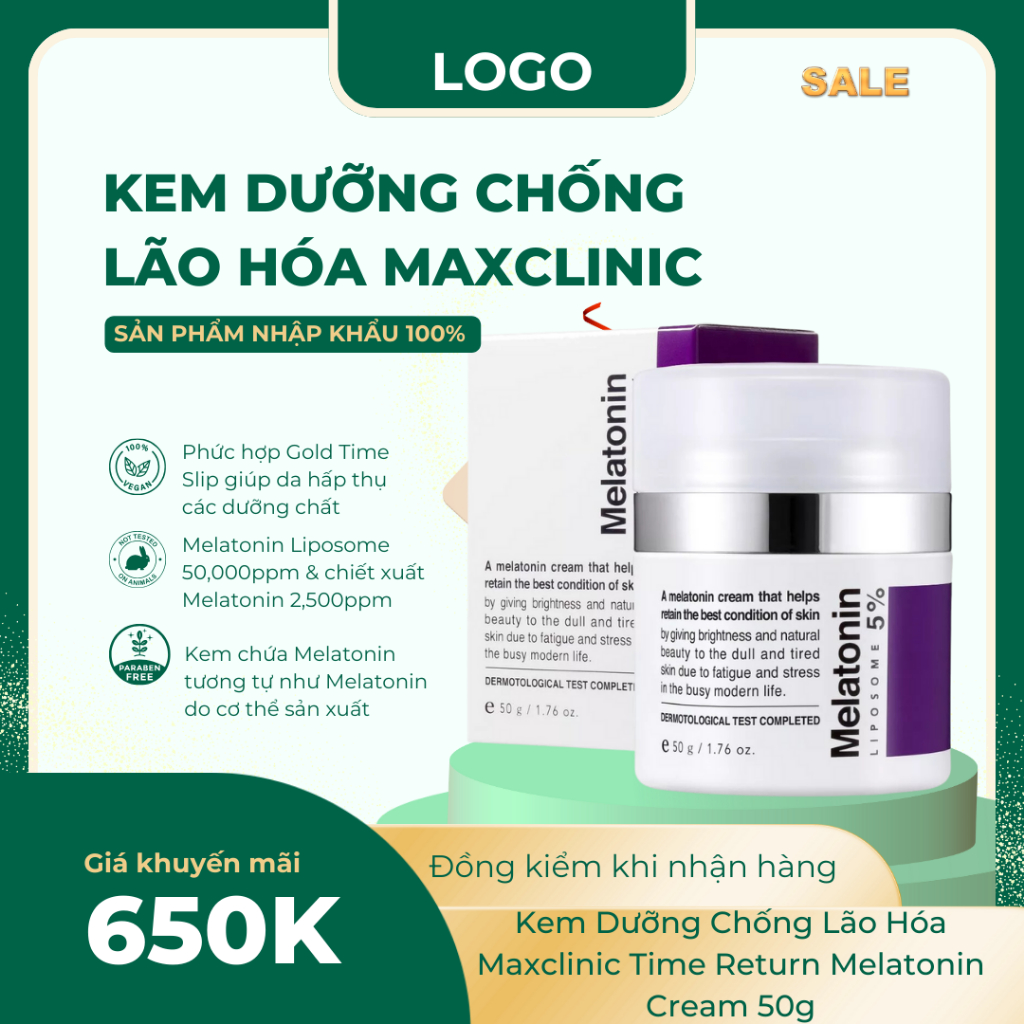 Kem Dưỡng Chống Lão Hóa Maxclinic Time Return Melatonin Cream 50g ...
