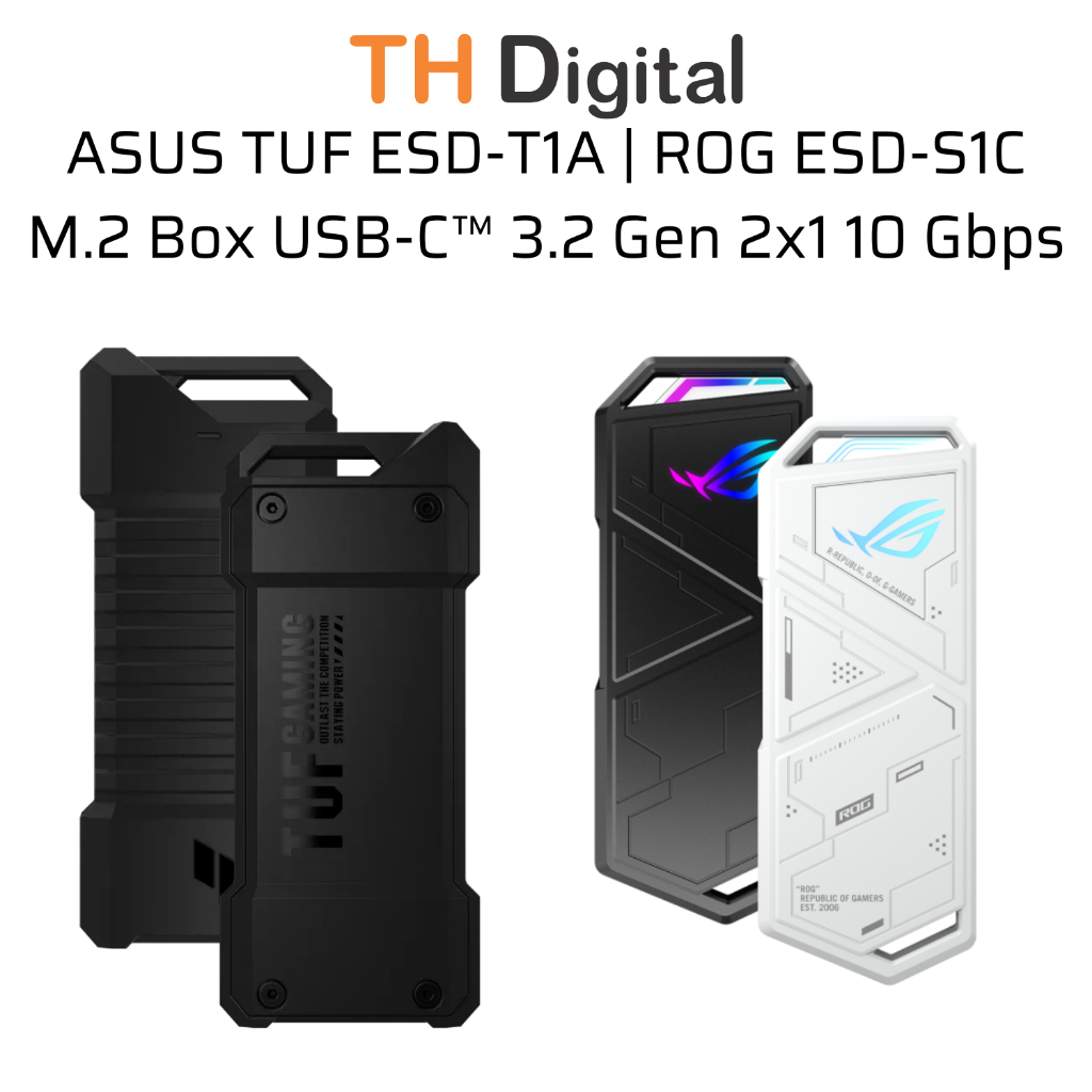 Box SSD ASUS TUF T1A - ROG S1C M.2 PCIe NVMe Gen3x4/Gen4x4/Type-C 10Gbps ESD-T1A/BLK/G/AS Chính ...