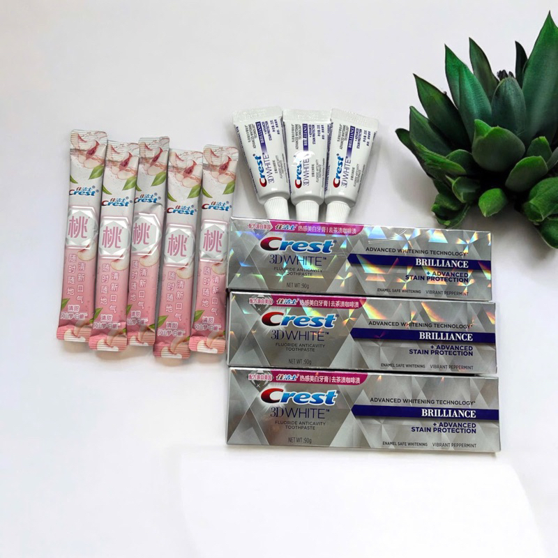 Sét Kem đánh răng Crest bản Trung (90g * 3+ 20g*3 + 5*12ml nước súc miệng) | Shopee Việt Nam