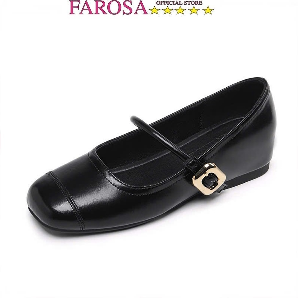 Giày hài bệt búp bê nữ đế cao su dẻo FAROSA -H78 giày búp bê quai khóa ...