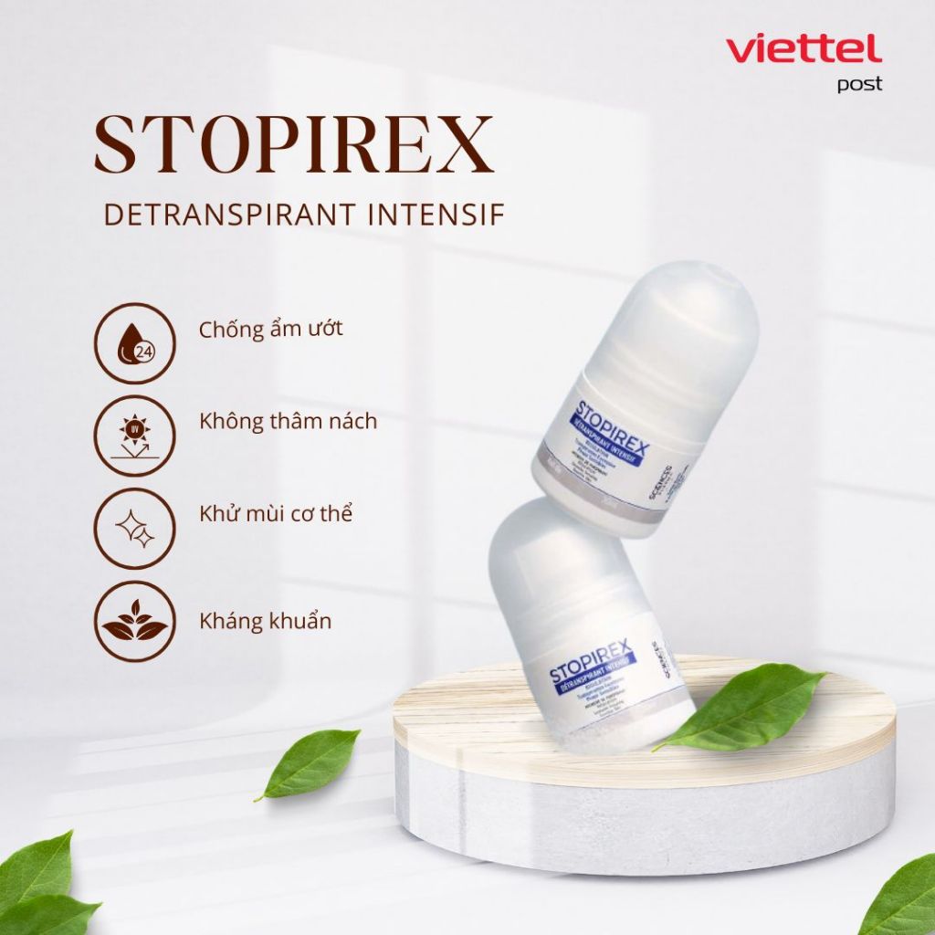 Lăn khử mùi & Ngăn tiết mồ hôi Chuyên sâu STOPIREX DETRANSPIRANT ...