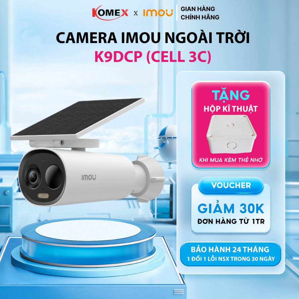 Camera Wifi IP ngoài trời IMOU Cell 3C AIO IPC-K9DCP-3T0WE-V2 Camera ...