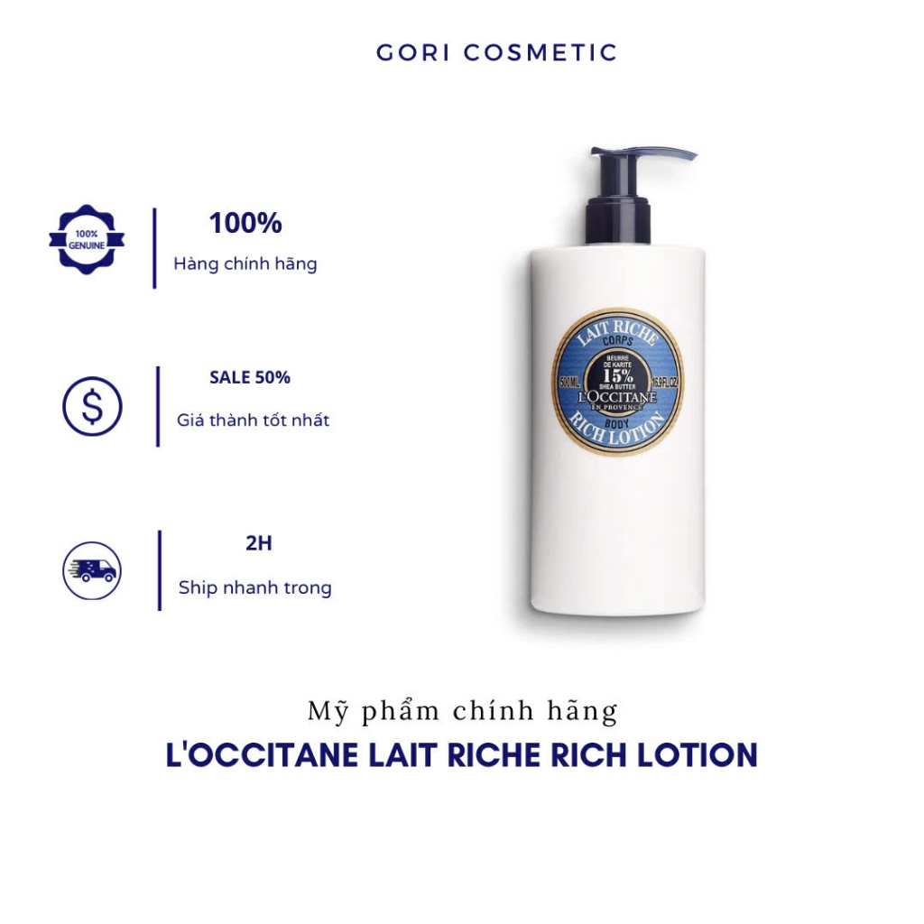Sữa dưỡng thể L'Occitane Body Rich Lotion 15% Shea Butter 250ml ...