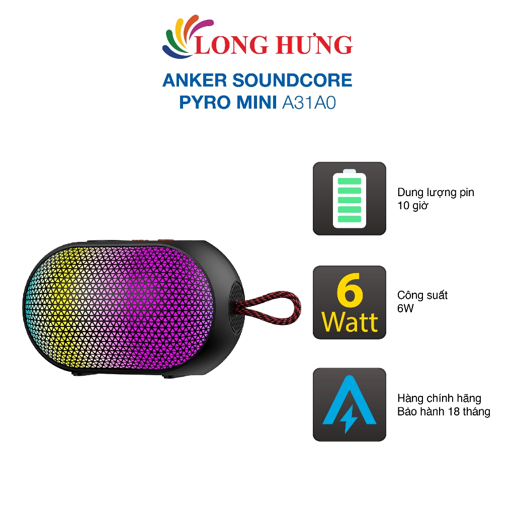 Loa Bluetooth Anker Soundcore Pyro Mini A31A0 - Hàng chính hãng | Shopee Việt Nam