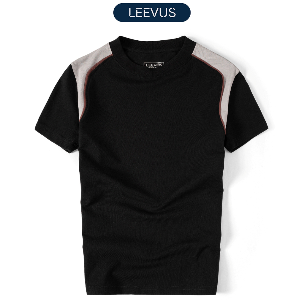 [TẶNG HỘP CHO ĐƠN TỪ 499K] Áo thun nam cổ tròn RYDER LEEVUS phối viền ...