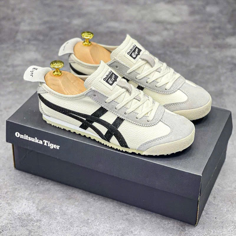 Giày thể thao onit.suka Tiger Mexico Birch Black bản trắng kẻ đen da ...