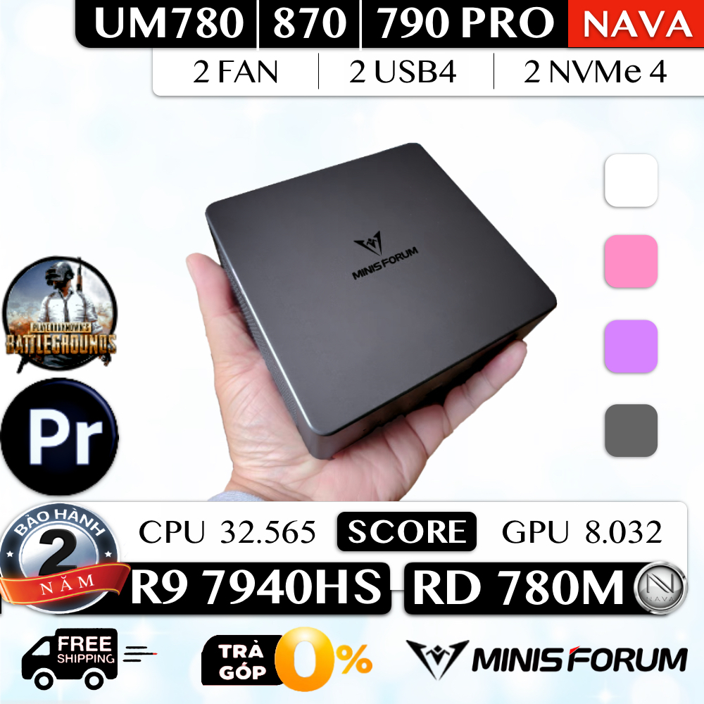 Mini PC Minisforum ⚡️ UM790 PRO UM780 UM870 SLIM Máy tính Gaming AMD ...