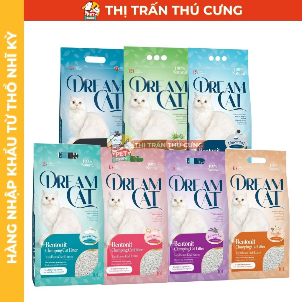 Cát Vệ Sinh Cho Mèo DREAMCAT Nhiều Mùi Hương (10 Lit) - Khử Mùi Tốt, Giữ Sạch Sẽ, An Toàn Cho ...