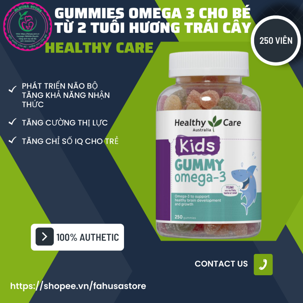 MẪU MỚI-KẸO GUM OMEGA 3 - HEALTHY CARE 250 DATE 2026 | Shopee Việt Nam