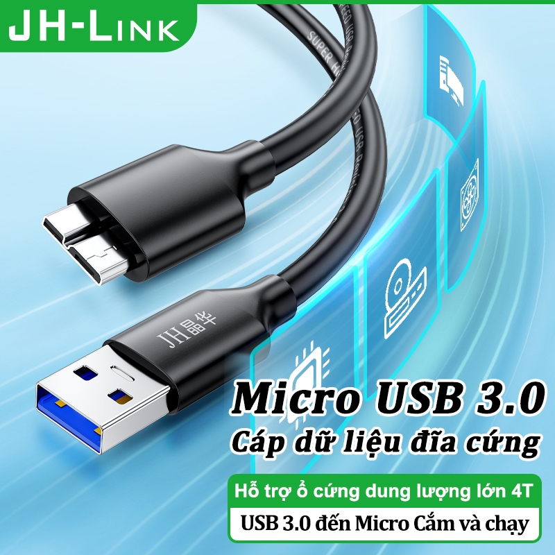 JH-LINK USB 3.0 đến Micro Đường dữ liệu đĩa cứng Thích hợp cho máy tính ...