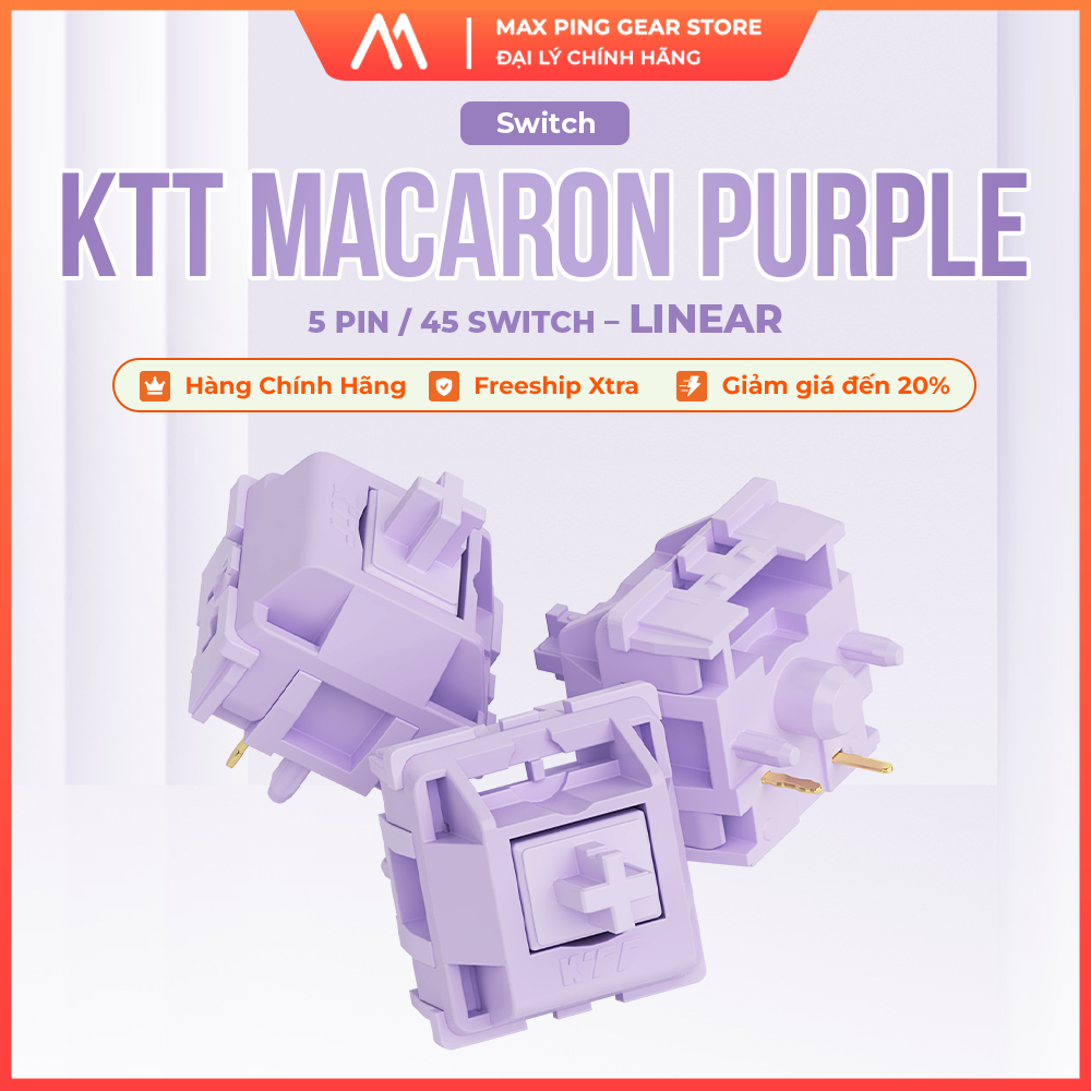 [HỎA TỐC] Bộ Switch KTT Macaron Purple (5 pin / 45 switch – Linear ...