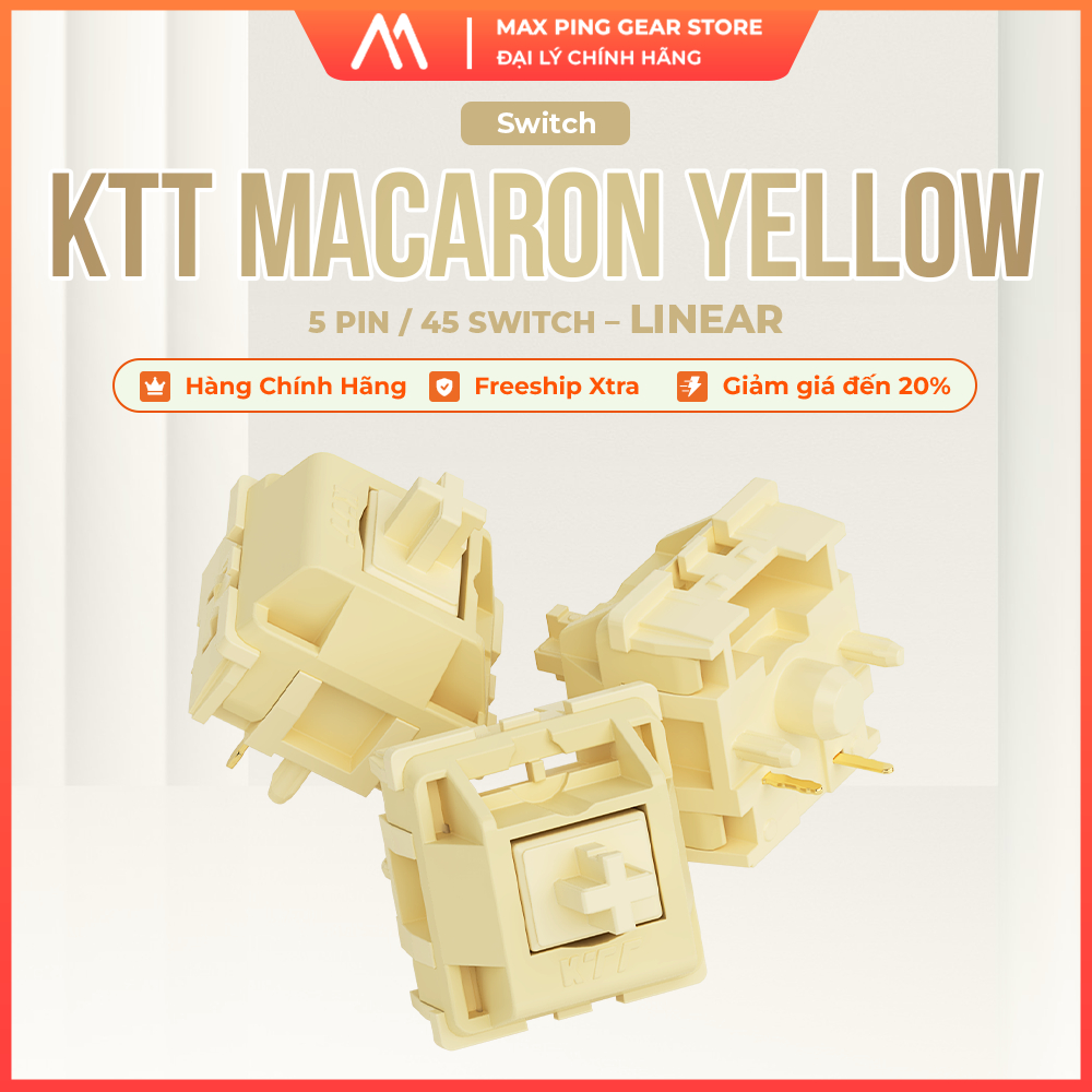 [HỎA TỐC] Bộ Switch KTT Macaron Yellow_Giá rẻ hiệu năng cao _(5 pin/45 ...