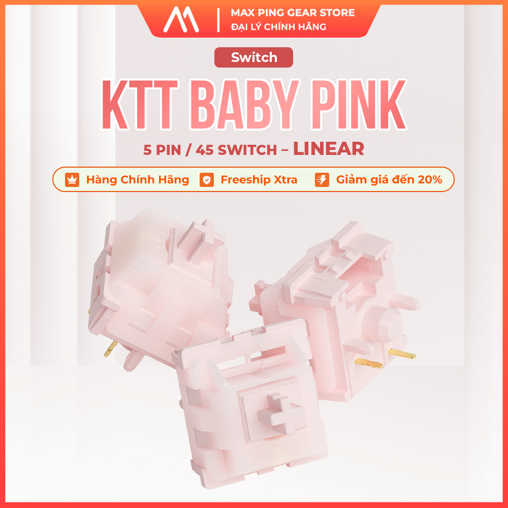 Bộ Switch KTT Baby Pink (5 pin / 45 switch – Linear) | Shopee Việt Nam