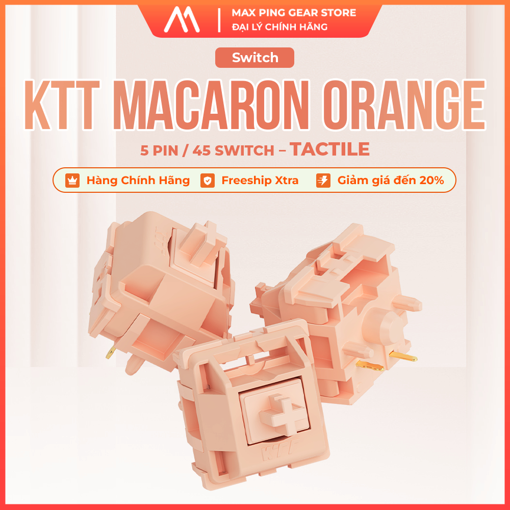 [HỎA TỐC] Bộ Switch KTT Macaron Orange (5 pin / 45 switch – Tactile) - Maxpinggear | Shopee Việt Nam
