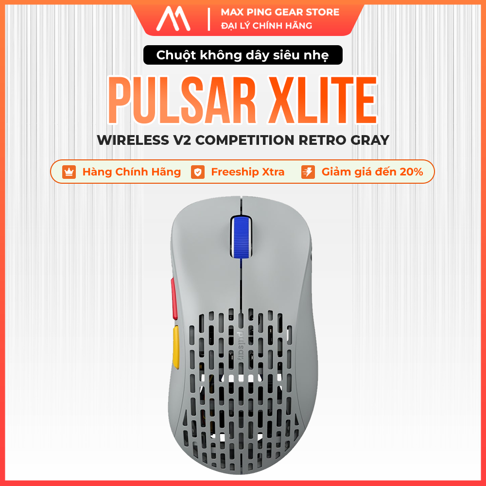 Chuột không dây siêu nhẹ Pulsar Xlite Wireless V2 Competition Retro ...