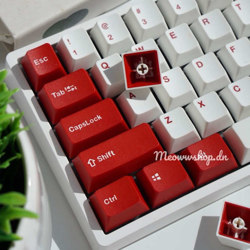 Keycap Classic Red / Keycap Đỏ trắng double shot giá rẻ siêu đẹp thay ...