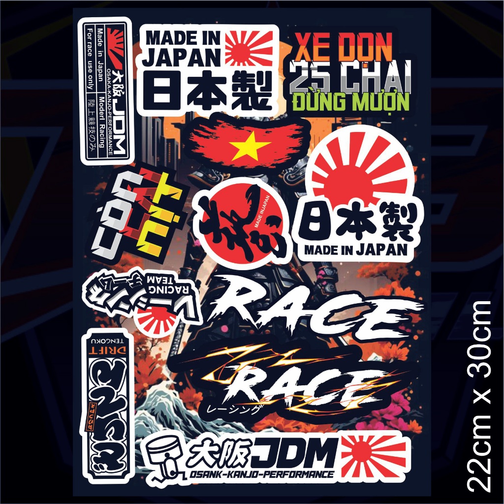 Sticker dán xe điện, xe máy, nhiều tấm đa dạng TB48 | Shopee Việt Nam