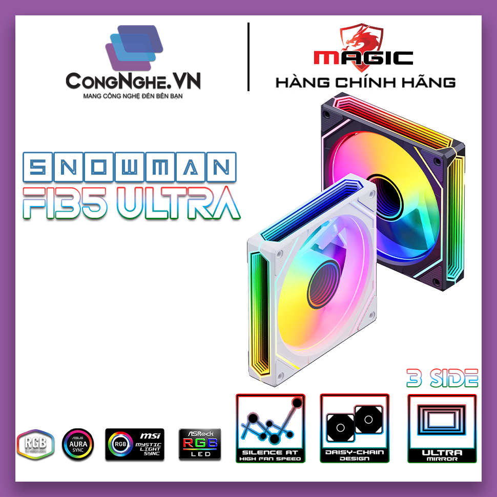 Fan MAGIC SNOWMAN F-135 ARGB | Shopee Việt Nam
