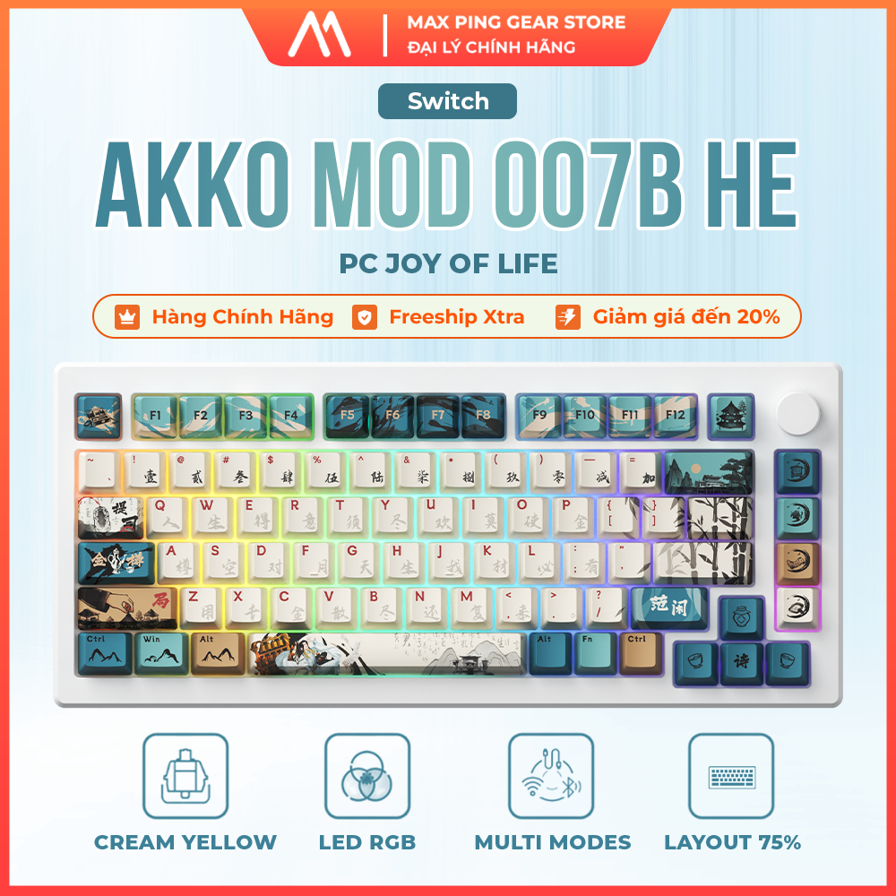 Bàn phím cơ AKKO MOD 007B HE PC Joy of Life (Hotswap,RGB / USB Type C ...