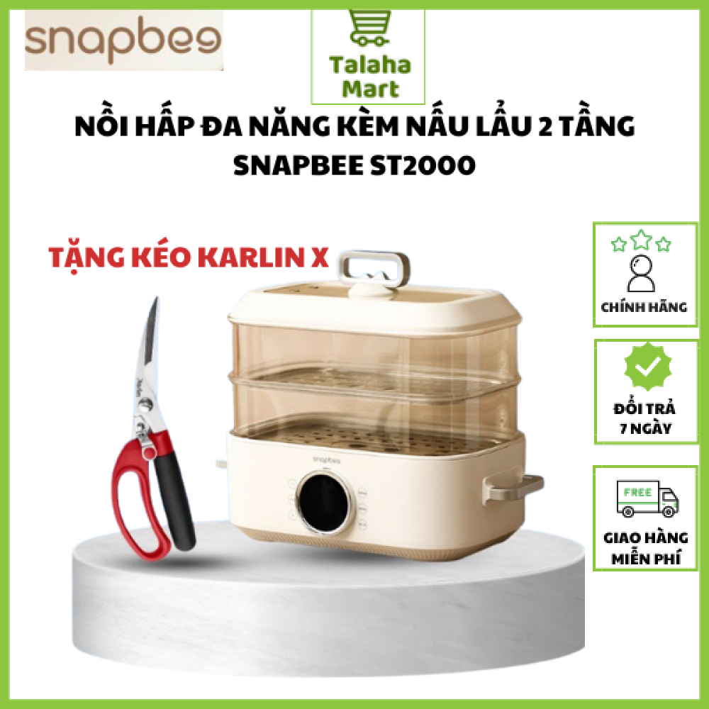 Nồi Hấp Hơi Nước Đa Năng SNAPBEE ST2000 Thông Tầng Dung Tích 20 Lít ...