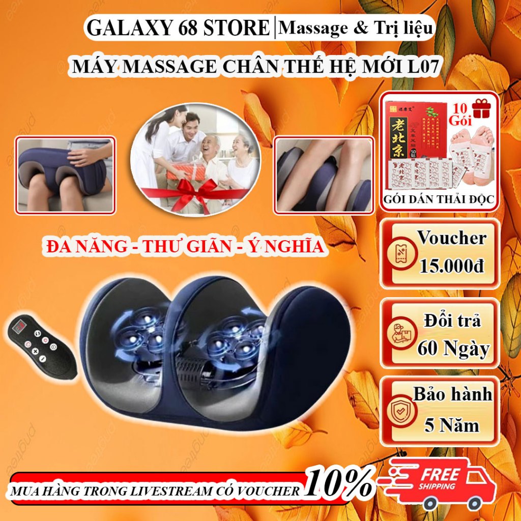 Máy massage chân L07 20 bi xoay nhiệt hồng ngoại, Máy mát xa thư giãn, Quà tặng ba mẹ ý nghĩa ...