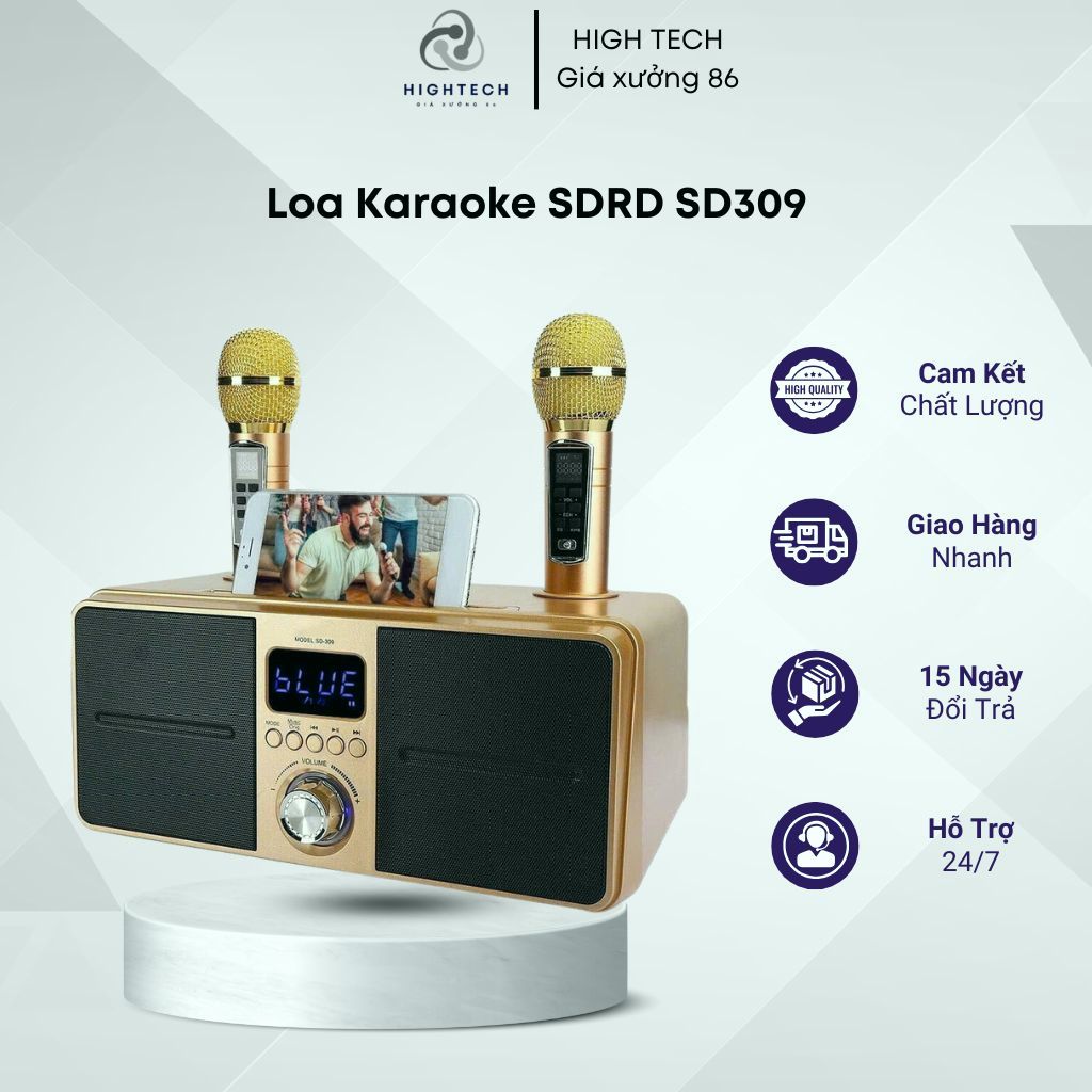 Loa Karaoke Mini SDRD SD309 Bản Cao Cấp Cho Gia Đình, Loa Bluetooth ...