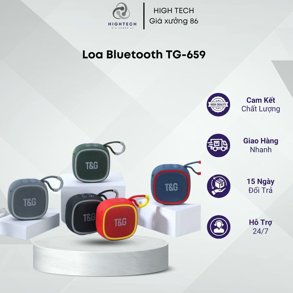 Loa bluetooth TG659 Portable, loa bluetooth mini TG-659 loa mini không dây nhỏ gọn có móc treo ...
