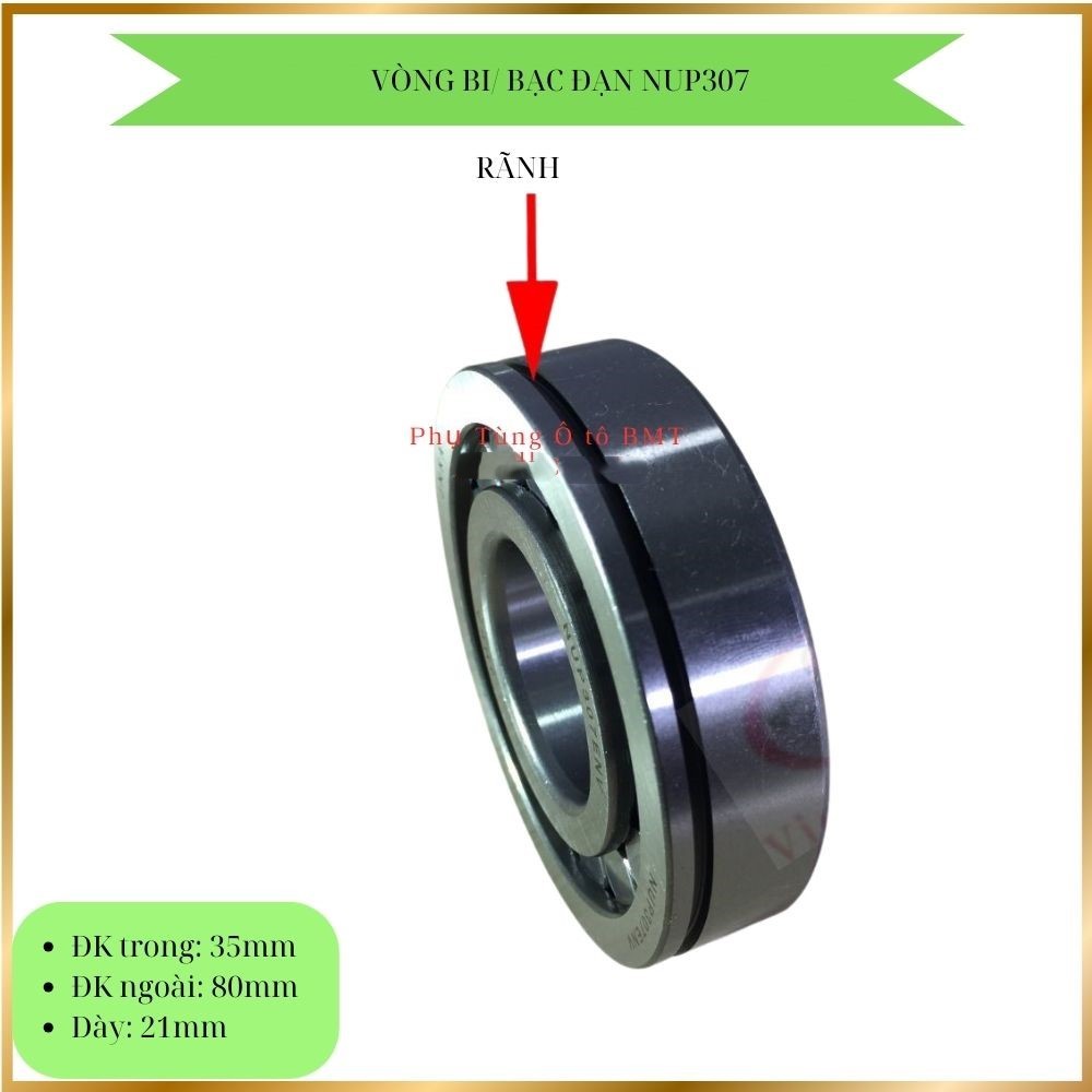 Vòng bi, bạc đạn NUP307 (192307), Bi cầu, hộp số 6 tấn (EQ145). KT 35 ...