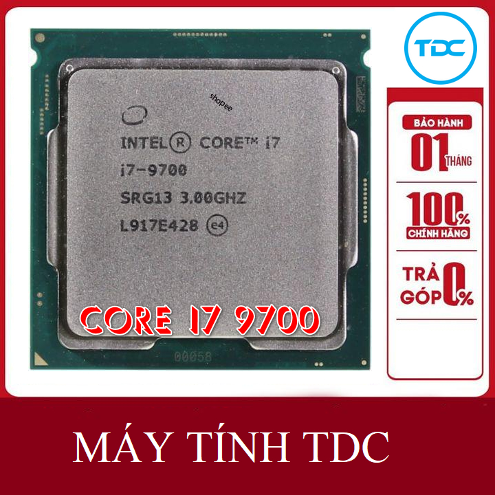 CPU INTEL CORE I7 9700 3.0GHz turbo 4.70Ghz, 8 nhân 8 luồng, 12MB CACHE ...
