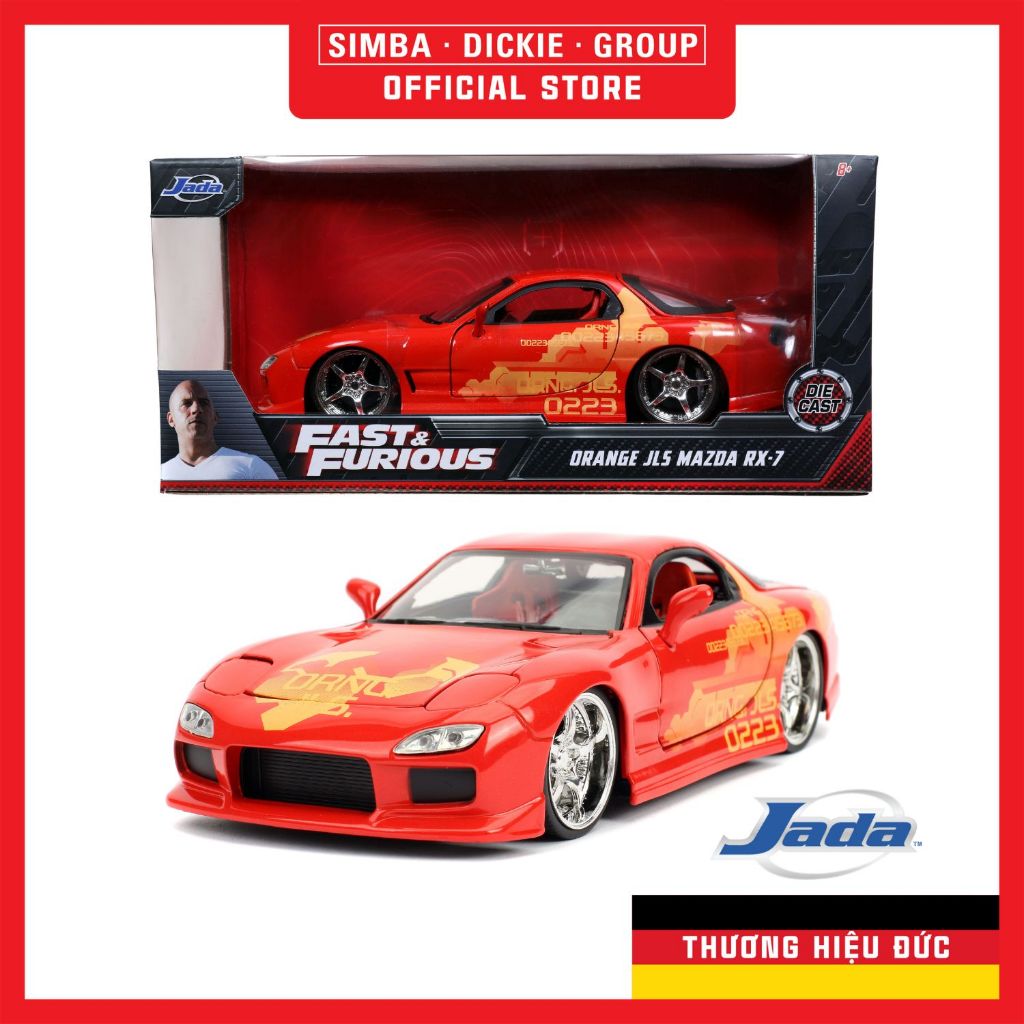 Đồ Chơi Xe Mô Hình JADA TOYS Fast & Furious Orange JLS Mazda RX-7 1:24 ...