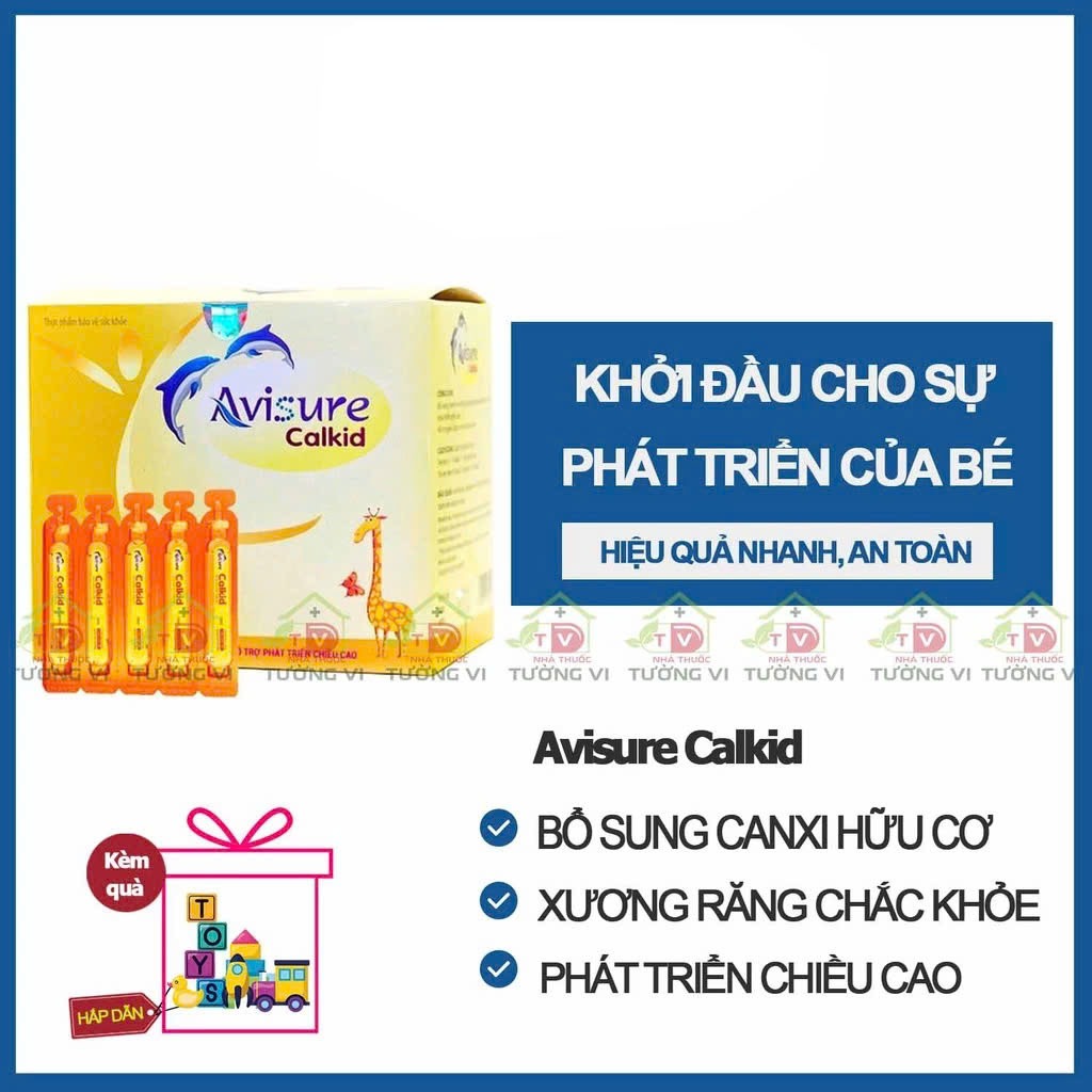 Avisure Calkid - Bổ sung canxi hữu cơ, vitamin D3, vitamin K2 hỗ trợ ...