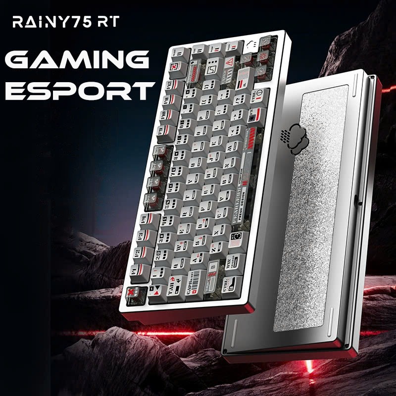Rainy75 RT - Bàn phím Rainy75rt ESPORT , HE, nhôm CNC, đèn RGB, TTC ...