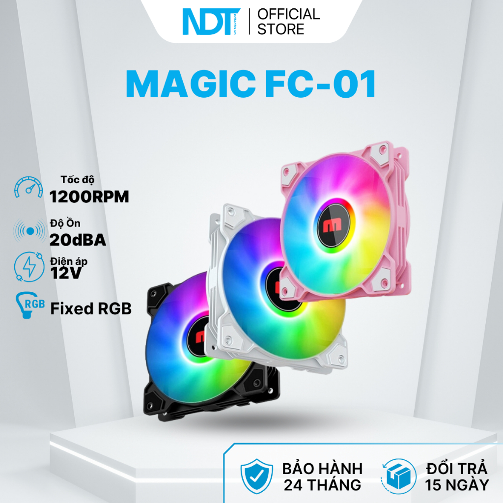 Fan Case Tản Nhiệt Máy Tính MAGIC FC-01 Black White Pink Fixed RGB ...