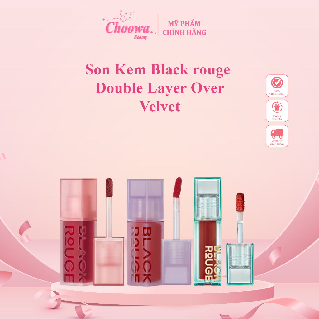 Son Kem Black rouge Double Layer Over Velvet Màu DL01 DL02 DL03 DL04 ...